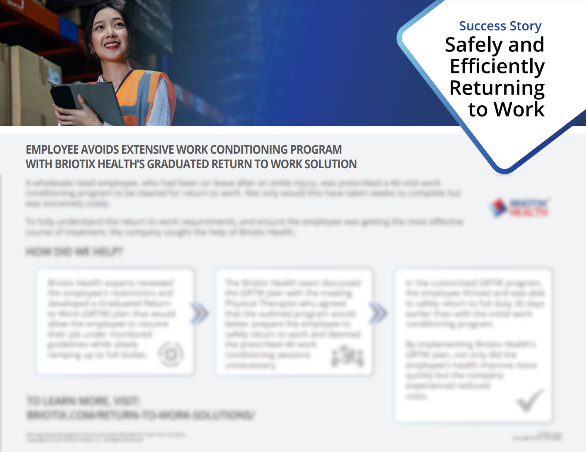 Case Study | Graduated Return to Work Solution